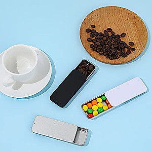 KALIONE Metal Box Containers Empty Slide Top Small Metal Containers 3.14 by 1.34 by 0.4 Inch Rectangular Storage Box Containers for Candies Jewelry Crafts Pills Survival Kit 3Pcs