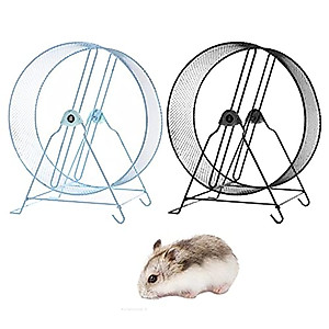 MGWYE Household Small Pet Hamster Running Wheel with Stand Running Jogging Toy Playing (Color : B)