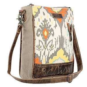 SIXTEASE Womens Shoulder Bag Vintage Style Shoulder Bags for Women - Made with Genuine Leather, Upcycled Canvas, or Hair On - Handmade, Adjustable Strap, Brass and Zinc Hardware - Sterling