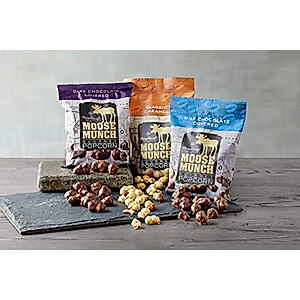 Moose Munch Premium Popcorn Trio by Harry & David, Classic Caramel, Milk and Dark Chocolate (3-Pack)