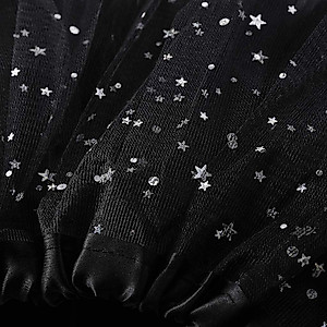 Light Pink Tutu for Women Princess Women Small Skirt Bulb Skirt Mesh with LED Pleated Tulle Star Sequins Skirt