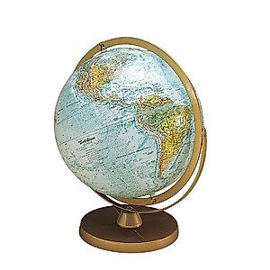 Atlantis Relief Globe, 12 Inch Diameter, Raised And Indented Relief