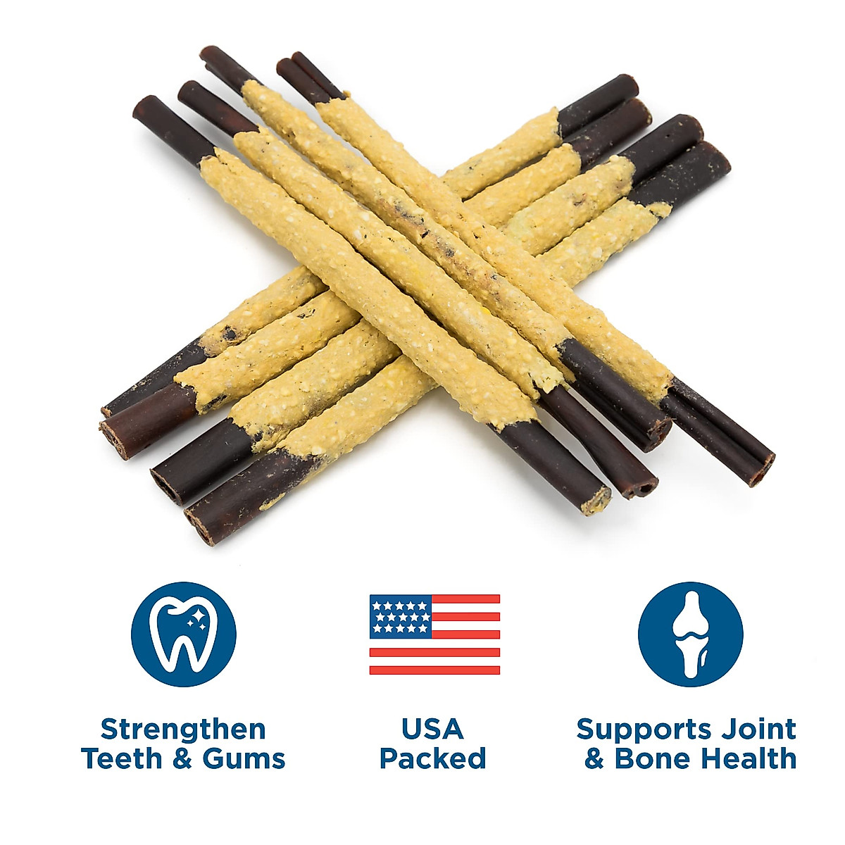 Best Bully Sticks All Natural Cheese Wrapped Beef Collagen Sticks - 12 Inch 12 Pack - Long Lasting Limited Ingredient Dog Chew - Supports Healthy Joints, Skin & Coat