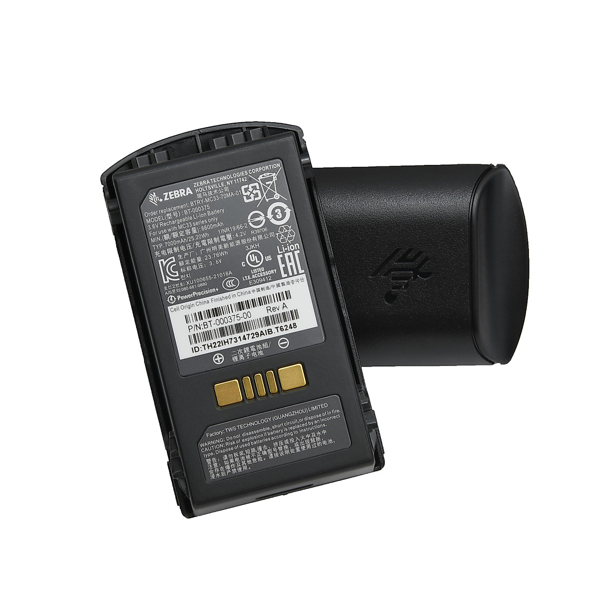 Zebra MC3300, MC3300X, MC330AX 7000mAh Extended Battery w/PowerPrecision Plus; BTRY-MC33-70MA-01; BT-000375-00