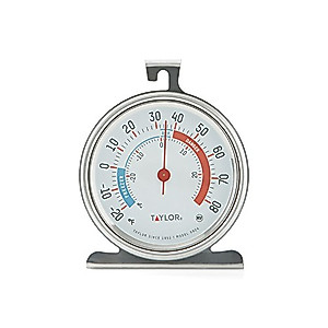 Whynter CUF-301BK 3 cu. ft Energy Star Upright Freezer with Lock – Black & Taylor Precision Products 5924 Large Dial Kitchen Refrigerator and Freezer Kitchen Thermometer, 3 Inch Dial,Silver