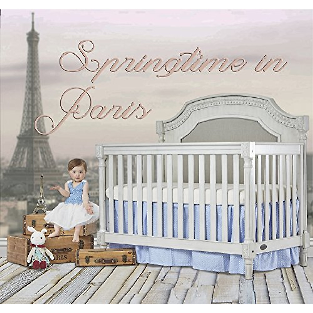 Evolur Julienne 5 in 1 Convertible Crib, Antique Grey Mist 55.5x31.2x51.5 Inch (Pack of 1)