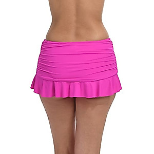 La Blanca Women's Island Goddess Skirted Ruffle Hipster Bikini Swimsuit Bottom, Orchid, 10