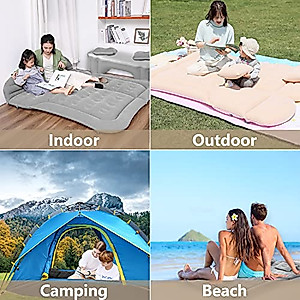 MOMERYAYA SUV Air Mattress Camping Bed,Car Mattress Back Seat,Portable Foldable Car Air Bed,SUV Sleeping Pad, Car Bed Mattress for Home & Travel & Picnic & Camping,Black