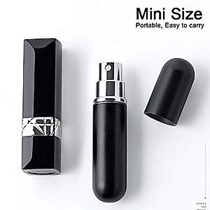 Rocutus 6 Pack Perfume Bottle Mini Refillable Perfume Atomizer Bottle,Empty Spray Bottle in 5 ml Compatible with 2 Pieces Perfume Dispenser Pump and 2 Funnel Filler for Travel Purse (colorful 1)