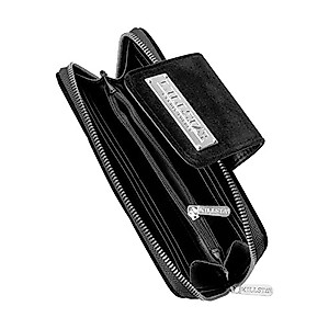 Killstar Purrfect Wallet Black Zipper Goth Flocked Leopard Print Goth Punk