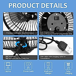 Solar Ventilator 5W 6inch USB Solar Panel Powered Fan for Camping Caravan Yacht Greenhouse Dog House Chicken House Ventilator
