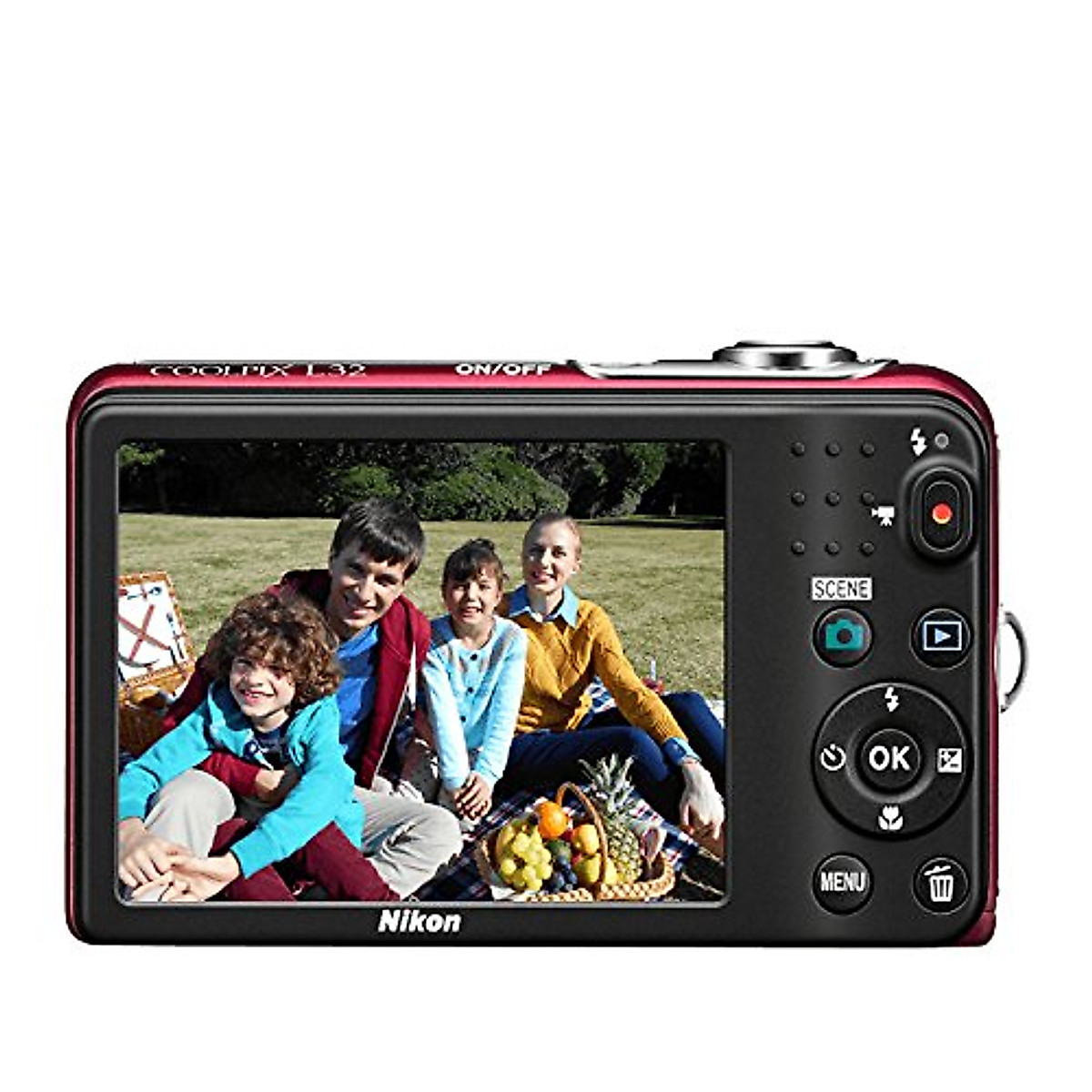 Nikon COOLPIX L32 Digital Camera with 5x Wide-Angle NIKKOR Zoom Lens