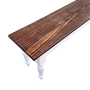 Red Mahogany and White with Turned Legs (60, Red Mahogany and White)