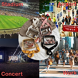 KlaOYer 2 Adjustable Strap PVC Clear Crossbody Bags with Silk, Stadium Approved Transparent Shoulder Bag Handbag Small Square Phone Bag Zipper Purse (black 2)