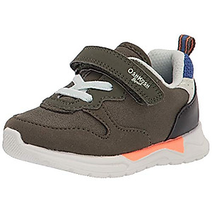 OshKosh B'Gosh Boys Sneaker, Olive, 4 Toddler