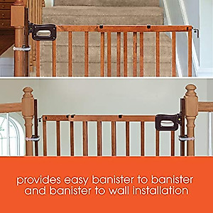 Summer Banister to Banister Gate Mounting Kit - Fits Round or Square Banisters, Accommodates Most Hardware & Pressure Mount Baby Gates up to 37 Tall, Gate Sold Separately (Pack of 4)