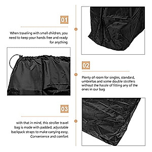 Toddmomy Stroller Travel Bag, Car Seat Travel Bag Stroller Gate Check Bag with Shoulder Straps for Airplane Travel