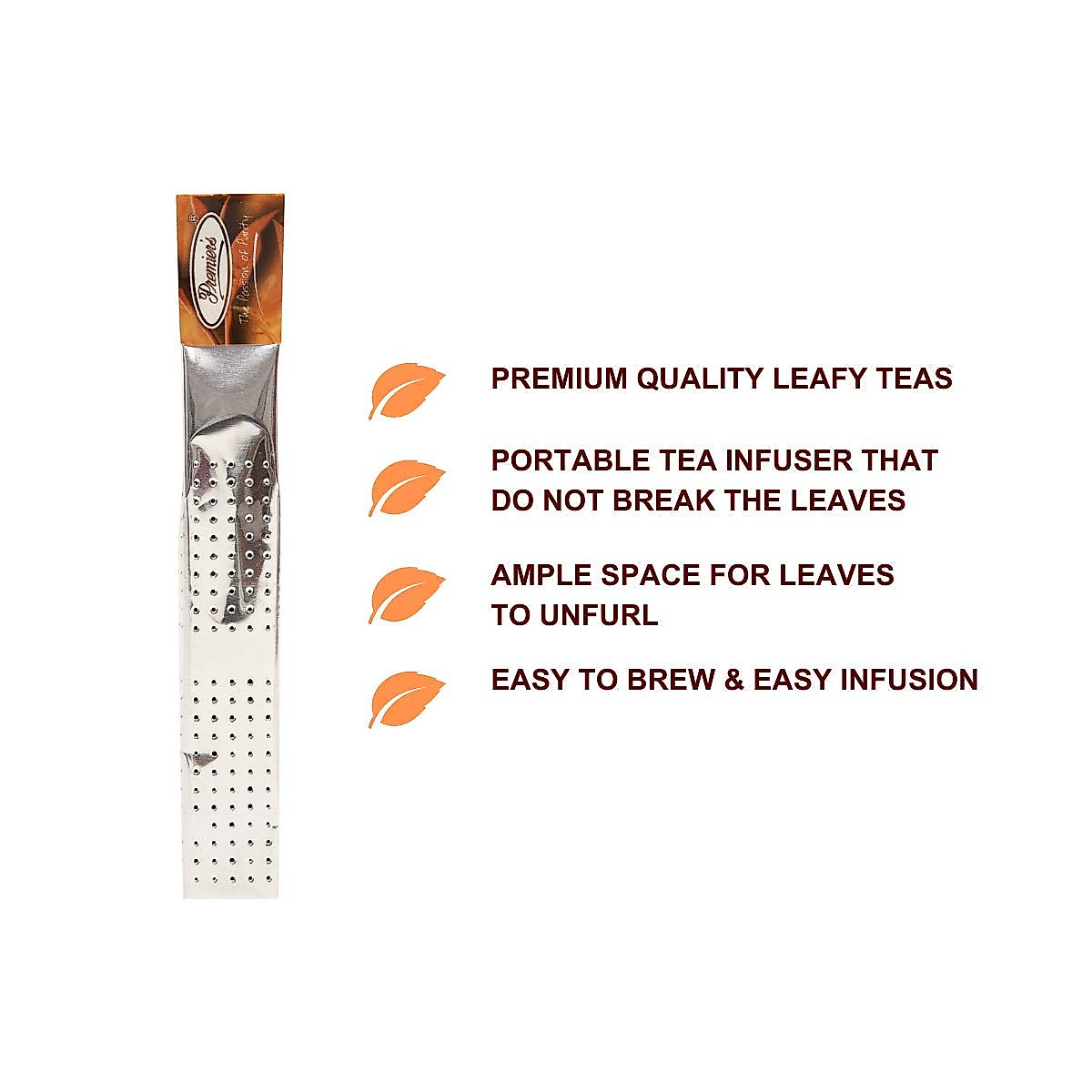 Premiers Masala Chai, Spice Flavoured Tea, Leaf Tea in Magic Tea Wands, 12 Wand Infusers, 30 GMS, No Additives, Tastes Best with Milk, Nostalgic Taste of Masala Chai, Tea Stick Infuser in a White Box