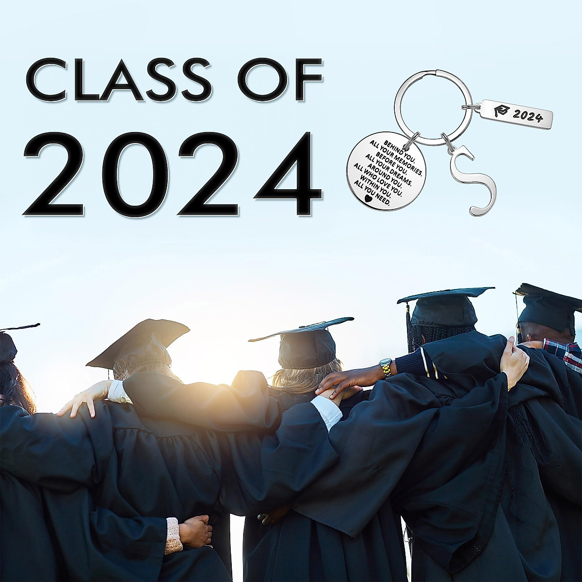 M MOOHAM Graduation Gifts for Her, Graduation Keychain Class of 2024 Graduation Gifts for Him High School Graduation Gifts (A)