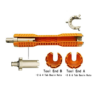 IRmm (8-in-1 Faucet and Sink Installer, Multi-purpose Wrench Plumbing Tool for Toilet Bowl/Sink/Bathroom/Kitchen Plumbing and More