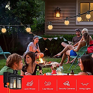 Myhaptim Porch Lights with GFCI Outlet,Dusk to Dawn Motion Sensor Outdoor Lights,3 Lighting Modes Black Front Door Lights,Waterproof Outside Wall sconces for House Patio Garage