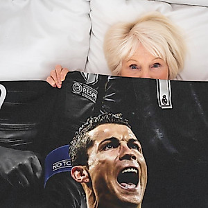 50''x60'' Flannel Football Player Blankets, Cozy Plush Throw Football Player Soft Blankets for Bedding Sofa and Travel Reserve air Conditioning Blanket Boys Girls Birthday Gifts