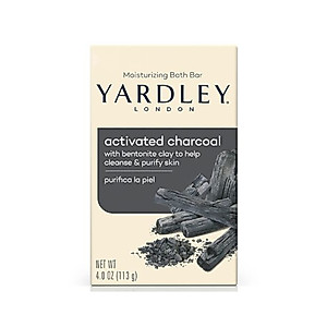 Yardley Activated Charcoal Bath Bar 4oz - 3 Pack