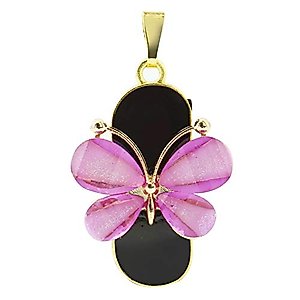 3C Light 16GB 2.0 USB Flash Drive Crystal Butterfly Shape Jewelry USB Flash Disk Jump Drive Thumb Drive Pen Drive with Necklace Memory Stick Data Storage Gift (16 GB, Purple)