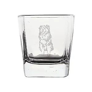Australian Shepherd Crystal Stemless Wine Glass, Whiskey Glass Etched Funny Wine Glasses, Great Gift for Woman Or Men, Birthday, Retirement And Mother's Day