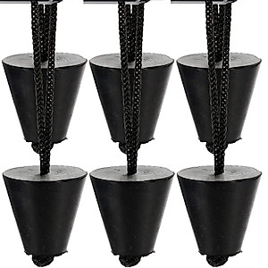Borogo 6PCS Universal Kayak Scupper Plug Kit, Kayak Scupper Plugs Drain Holes Stopper Bung with Lanyard
