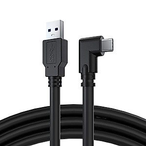 CBUS 16ft USB-C Cable Compatible with Meta Quest 3, Oculus Quest 2 Link Cable - USB 3.2 Gen 1 USB-C to USB-A Quest Charger Cable, Right Angle Type-C 5Gbps