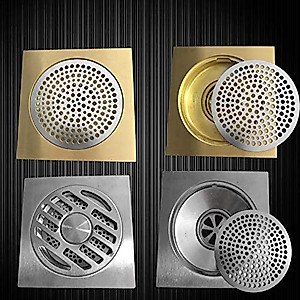Stainless Steel Shower Drain Hair Catcher, Round Drainage Shower Strainer Mesh Piece Bathtub Catcher Bathroom Floor Drain for Kitchen Bathroom (82mm)