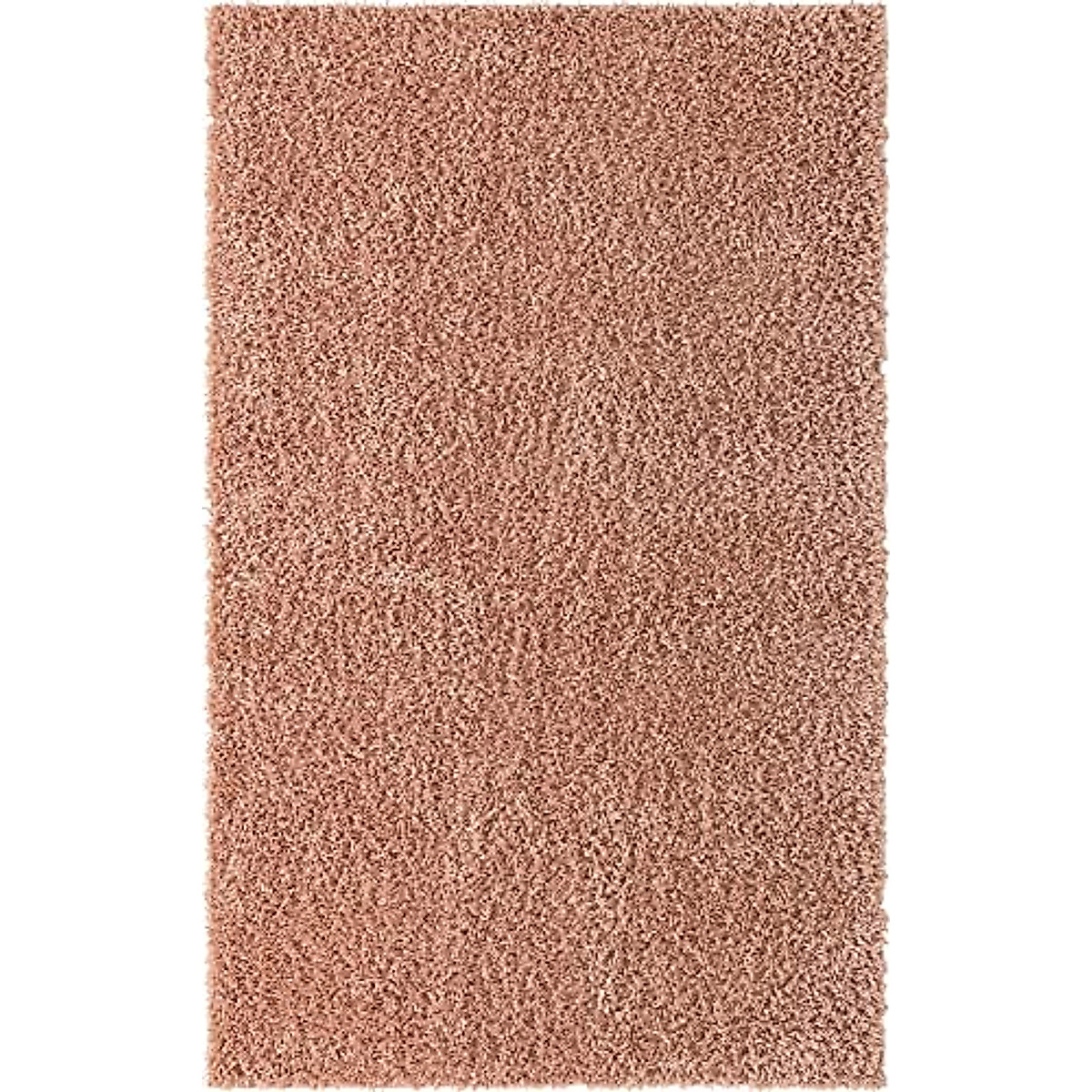 Unique Loom Davos Shag Collection Modern Luxuriously Soft & Cozy Shag Area Rug (5' 0 x 8' 0 Rectangular, Dusty Rose)