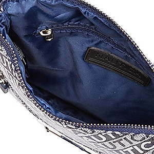 Nautica womens Lakeside Signature Jaquard North South Crossbody Bag Cross Body, Indigo, One Size US