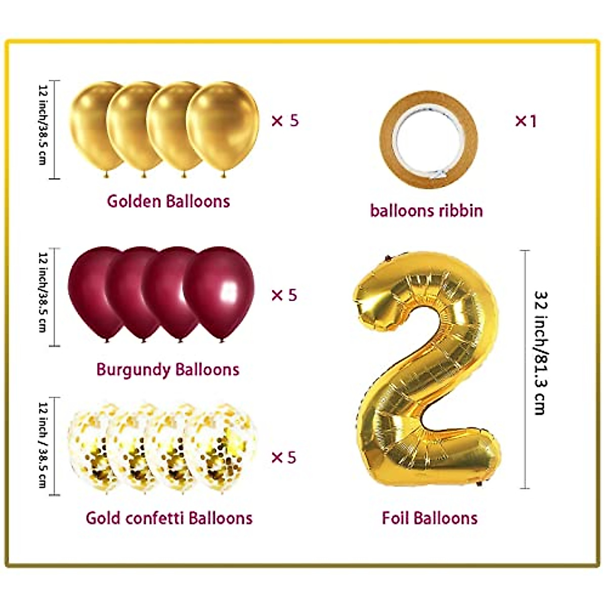 Graduation Decorations 2023 Maroon Gold/Graduation Party Supplies 2023/Graduation Backdrop Banner Maroon Gold Grad Balloons/Photography Background for Burgundy Gold ASU Graduation Decorations 2023