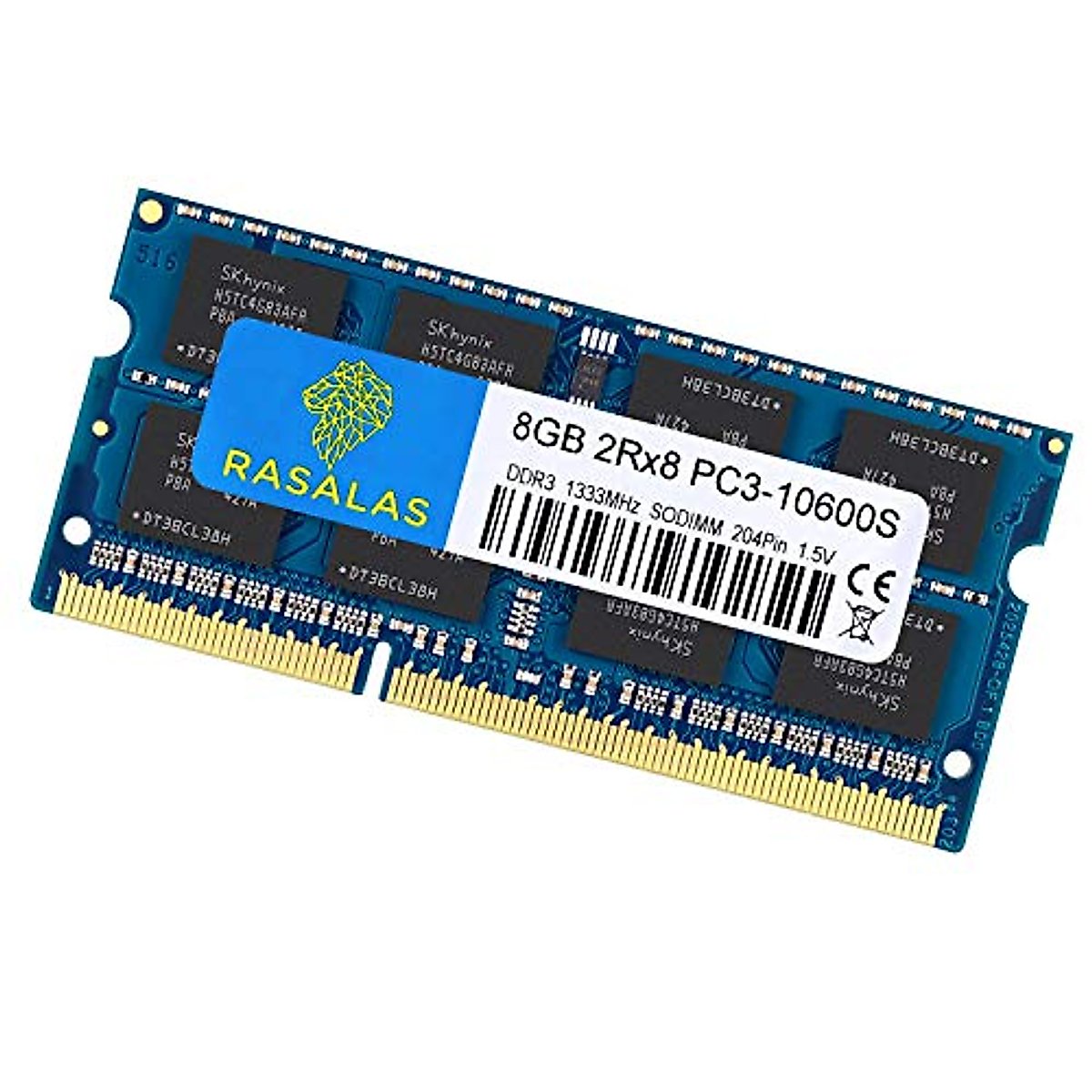 Rasalas 8GB DDR3 PC3-10600S DDR3 1333MHz 1.5V CL9 Ram 2RX8 PC3 204 Pin SODIMM Laptop Notebook Computer Memory Ram Module Chips