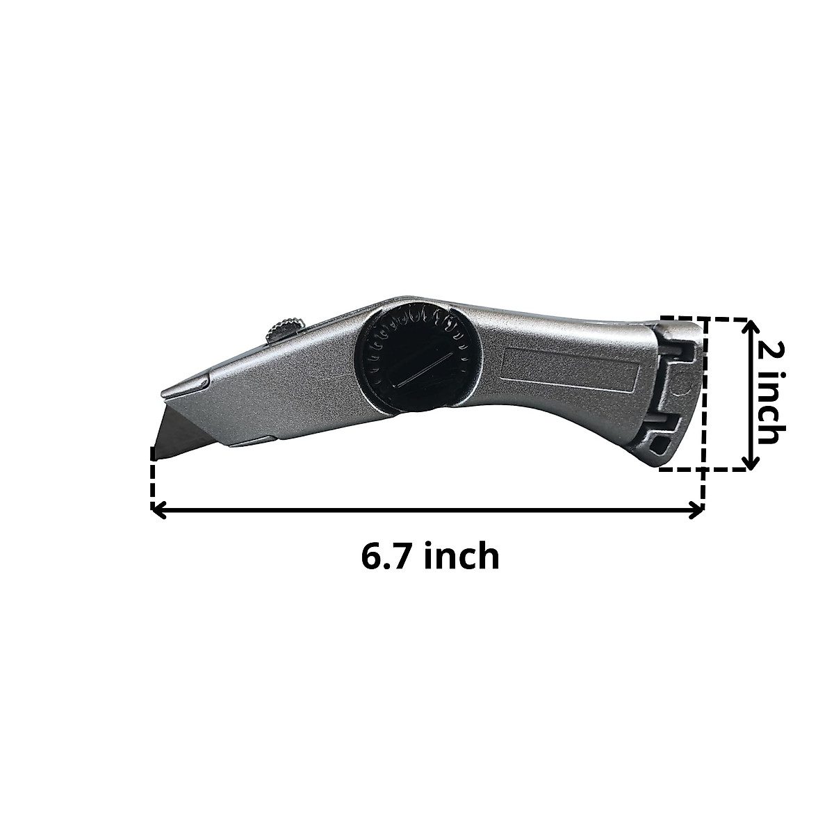 Generic Retractable Utility Knife with Holster, Roofing knives, Silver