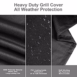 73700 Grill Cover for Pit Boss 700FB / Classic 700 / Lexington 540/ Lexington 500/ Series Wood Pellet Grills, 600D Waterproof BBQ Cover for Pitboss PB500LX1, PB71705, with Fabric Handle & Drawstring