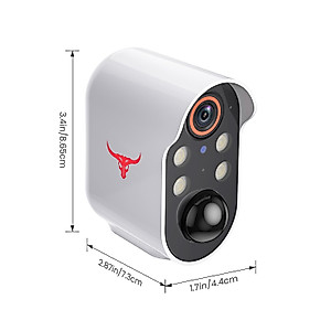 SJCODE 1080P Security Camera Wireless Outdoor with Solar Panel for Home Security, Color Night Vision, PIR Motion Detection, Cloud Storage, 4 Spotlights, 2-Way Audio, Bullet Surveillance Cam