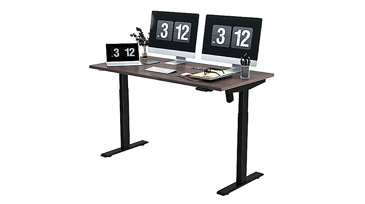 ALFABC Height Adjustable Electric Sit Stand Desk