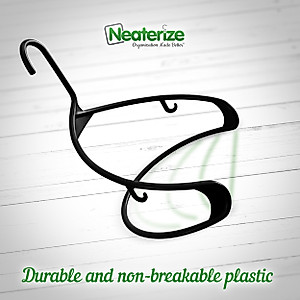 Clothes Hangers Plastic 60 Pack - Black Plastic Hangers - Makes The Perfect Coat Hanger and General Space Saving Clothes Hangers for Closet - Percheros Ganchos Para Colgar Ropa Hangars