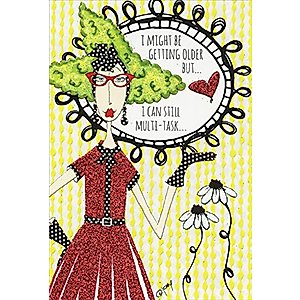 Pictura Multi-Task Dolly Mamas Funny/Humorous Feminine Birthday Card for Her/Woman