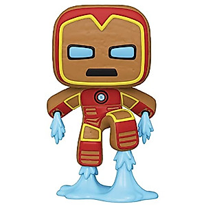 Funko POP Marvel: Holiday - Gingerbread Iron Man Pop! Vinyl Figure (Bundled with Compatible Pop Box Protector Case), Multicolored, 3.75 inches