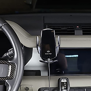 Wireless Car Charger Mount, Car Phone Holder Compatible with 2020-2022 Land Rover Defender 90 110 130, Qi 15W Fast Charging Car Phone Holder Air Vent, for All Mobile Phones (Type A)