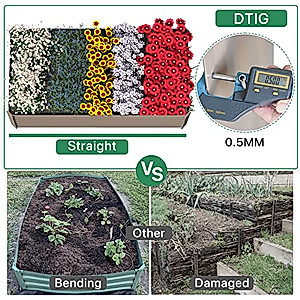 Galvanized Raised Garden Bed Kit For Outdoor , Vegetables , Flowers , Herbs , Steel Large Deep Root Tall Planter Box with 1Pc Gloves and Metal Fix Stake , Brown 6×3×2FT