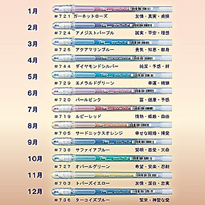 Sakura Ballsign Tiara, Birthstone Color 12 color set (PGB12TN)