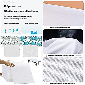 100pcs Disposable Massage Table Sheets, Non-woven Bed Breathable Sheet, 31"*71" Thin Bed Covers for Beauty SPA Salon Hotel Table Cover