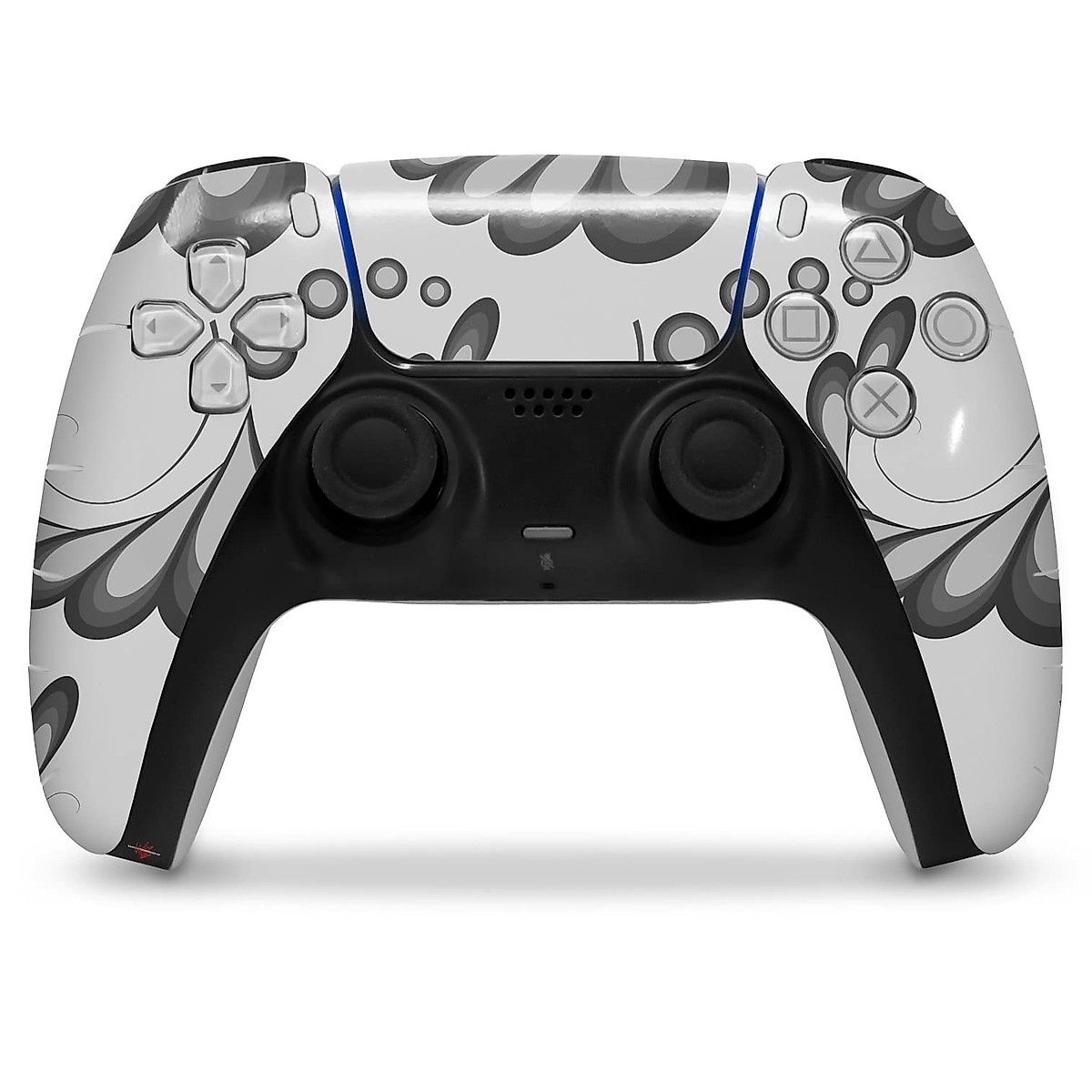 WraptorSkinz Skin Wrap compatible with Sony PS5 DualSense Controller Petals Gray (CONTROLLER NOT INCLUDED)