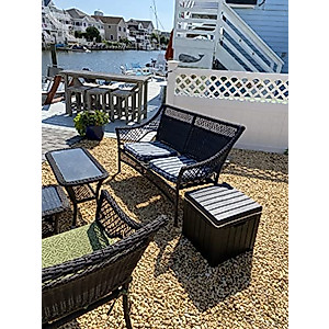 Ice Cooler/Storage Deck Box, and seat, Outdoor Ice Chest is Great to Use for Pool Accessories, Hot Tub Towel Holder, Toys, Gardening Tools, Sports Equipment, UV Resistant Resin,