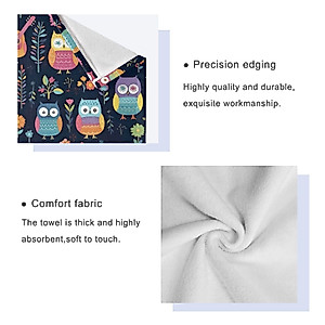 Flradish Cute Owls Towels 3 Pack Bath Towels for Bathroom Set Soft Cotton Highly Absorbent Lightweight & Quickdry Towel Set 1 Bath Towel,1 Hand Towel,1 Washclothe
